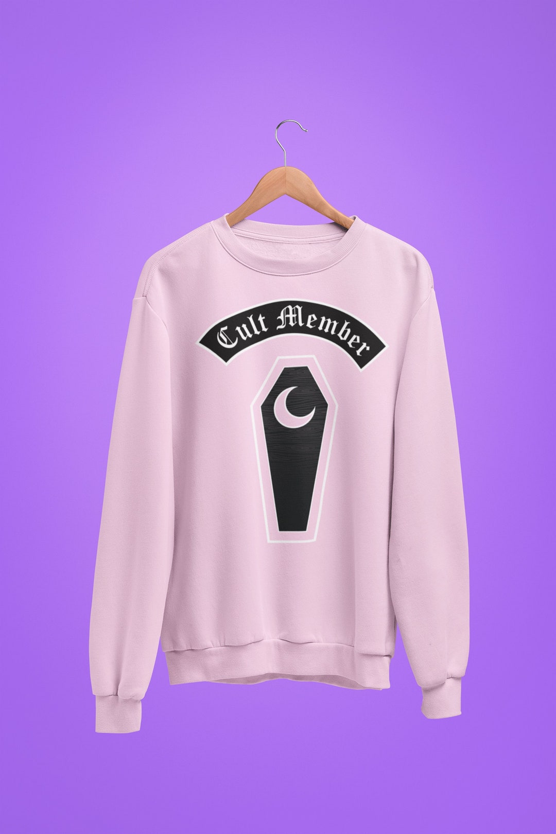 Cult Member Sweater - Pastel Goth Clothing, Coffin Sweatshirt, Nu Goth ...
