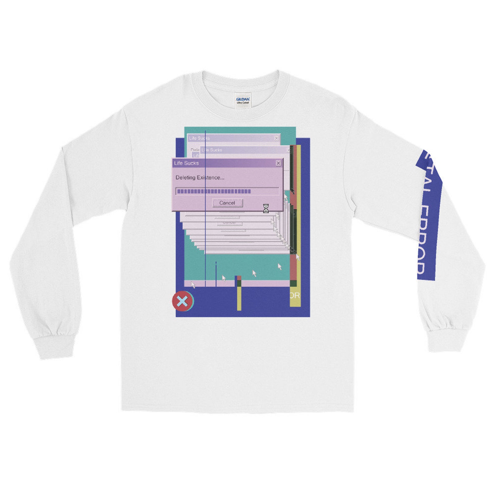 Fatal Error Vaporwave Aesthetic Long Sleeve T-shirt - Etsy
