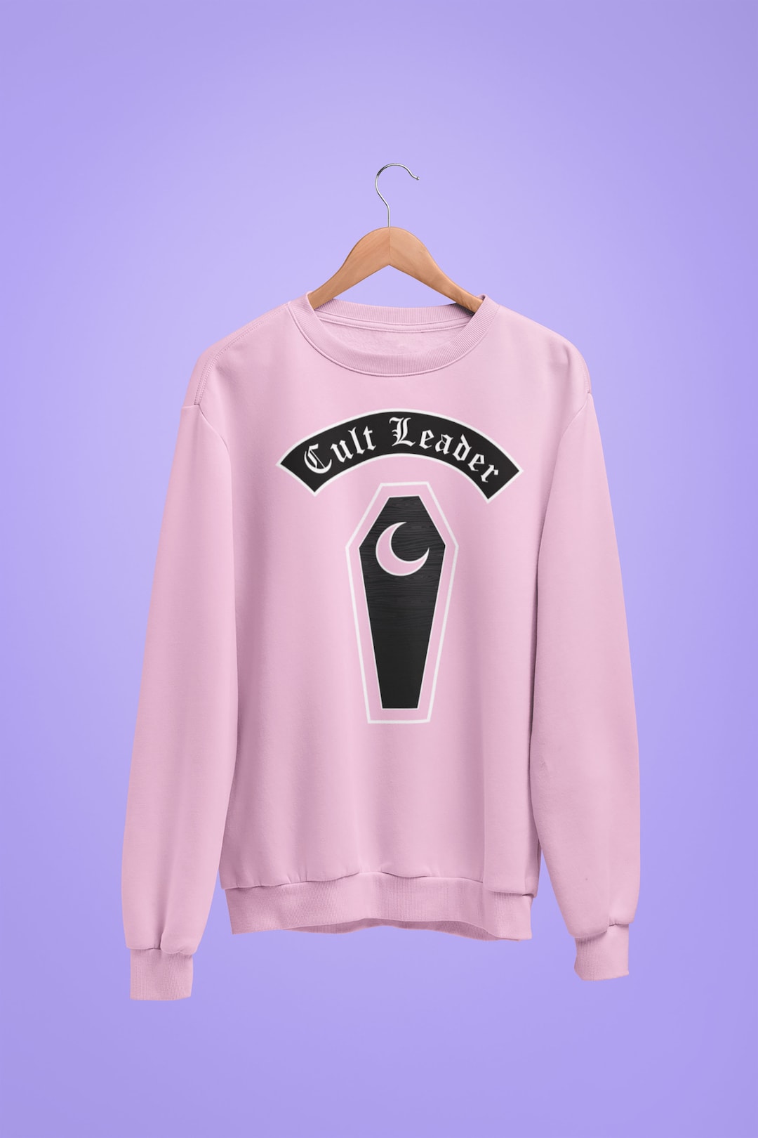 Kawaii Goth Cult Leader Sweatshirt: Pastel Grunge Coffin - Etsy