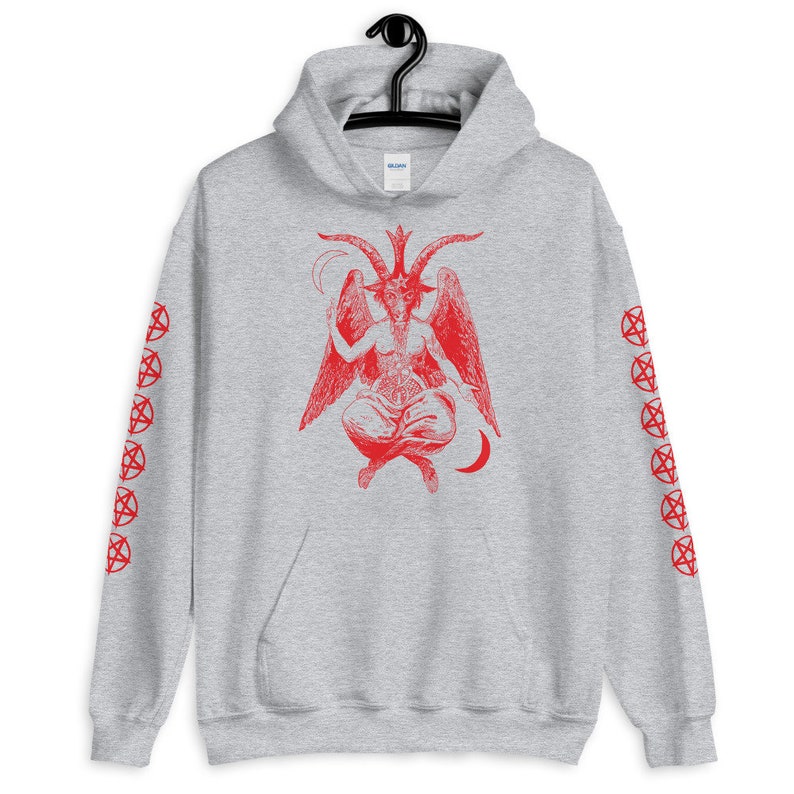 Baphomet Satanic Pentagram Hoodie - Occult Art, Dark Witchcraft, Pastel ...