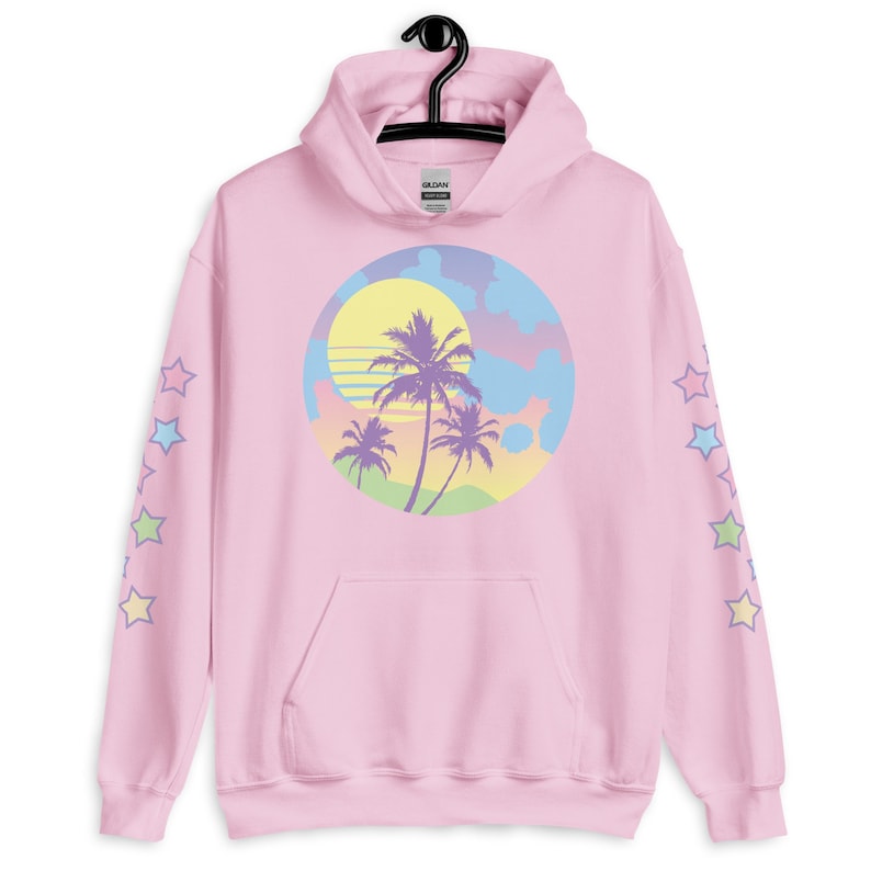 Vaporwave Sunset Retrowave Hoodie Synthwave Clothing Lofi | Etsy