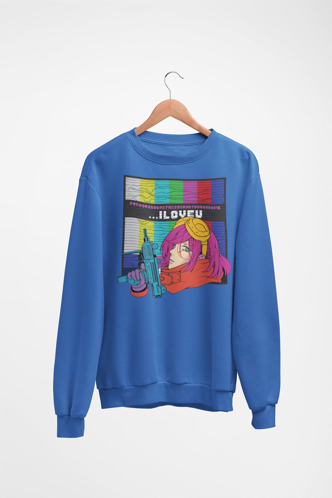 Cyberpunk Uzi Girl Sweater Futuristic Anime Clothing - Etsy