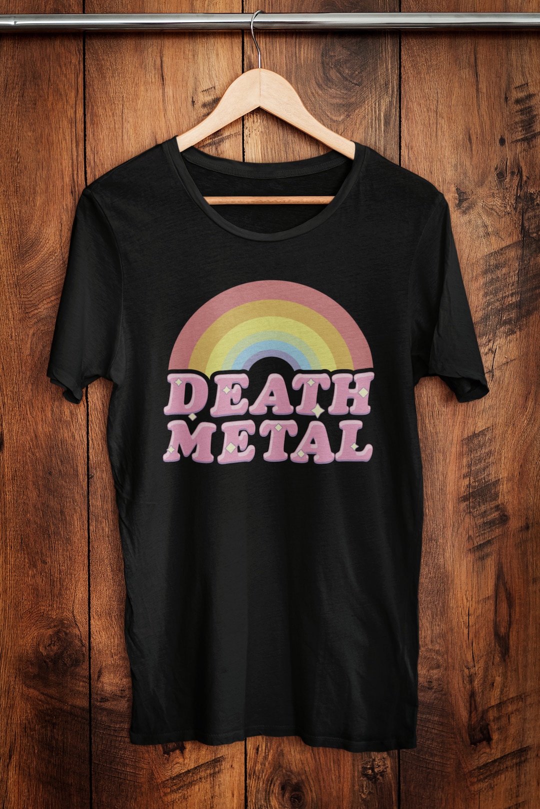 Death Metal Rainbow T-shirt Kawaii Heavy Metal Rainbow, Kawaii Fashion ...