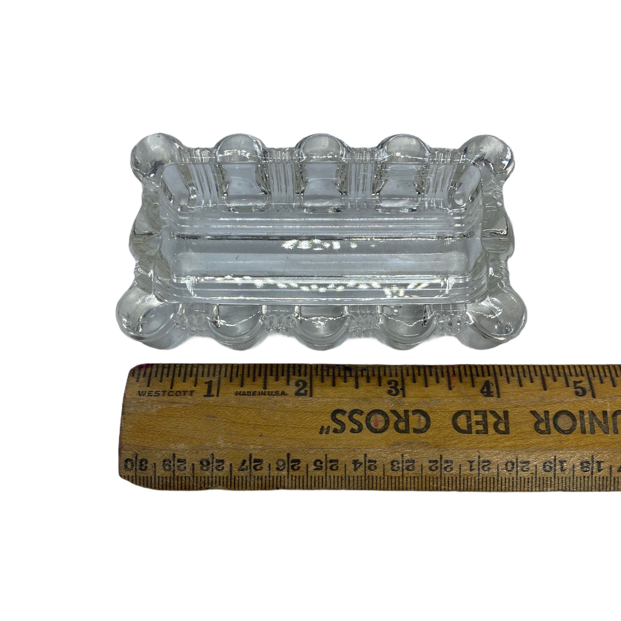 1920s Crystal Salt Cellar Art Deco Large Ribbed Rectangular - Etsy