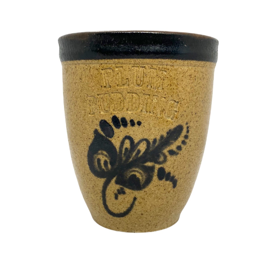 Vintage Salt Glaze Pottery Crock With Fern Leaf Cedar Swamp Stoneware ...