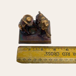 Vintage Bronze Miner With Mule Paperweight Figural Gold Mining Decor ...