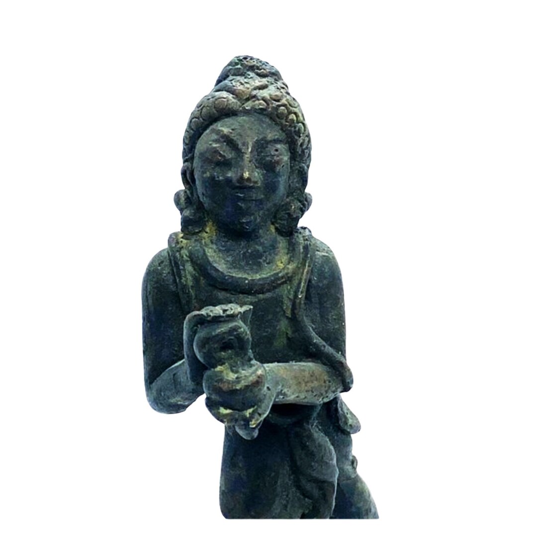 VTG Female Deity Metal Figure Primitive Bronze Sculpture Goddess ...