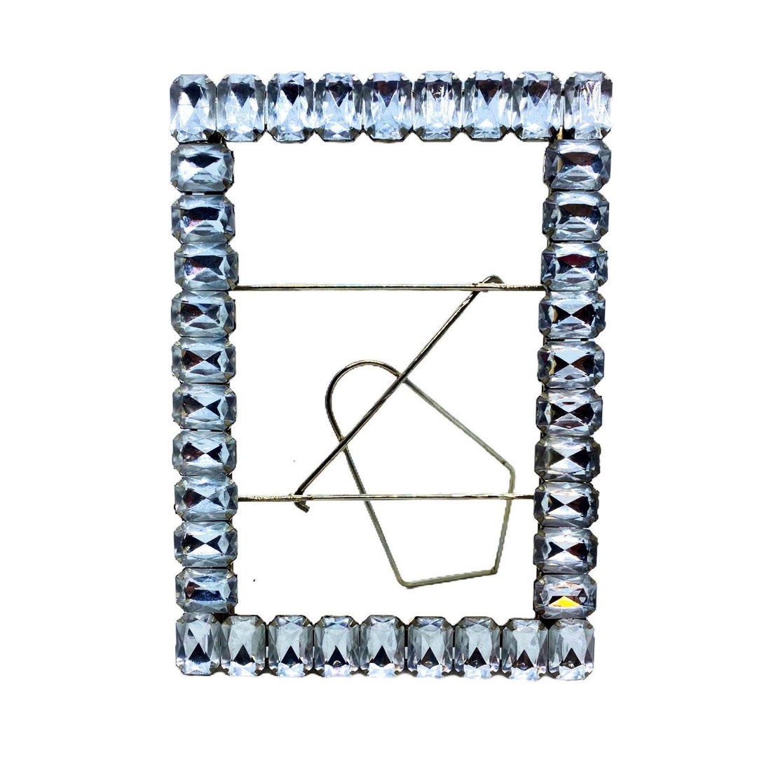 VTG Wire Photo Frame With Rhinestone Free Standing Metal Art Deco Style ...