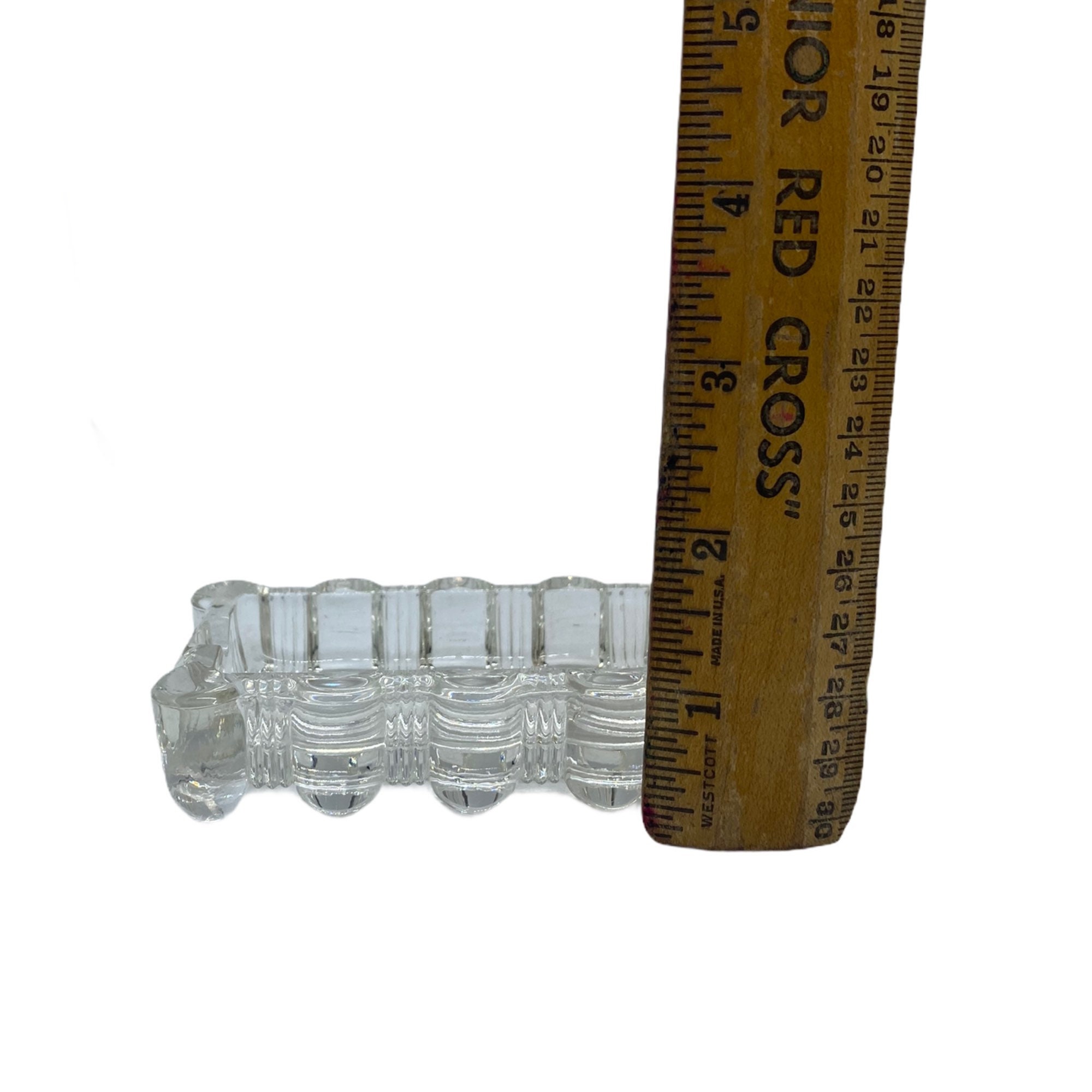 1920s Crystal Salt Cellar Art Deco Large Ribbed Rectangular - Etsy