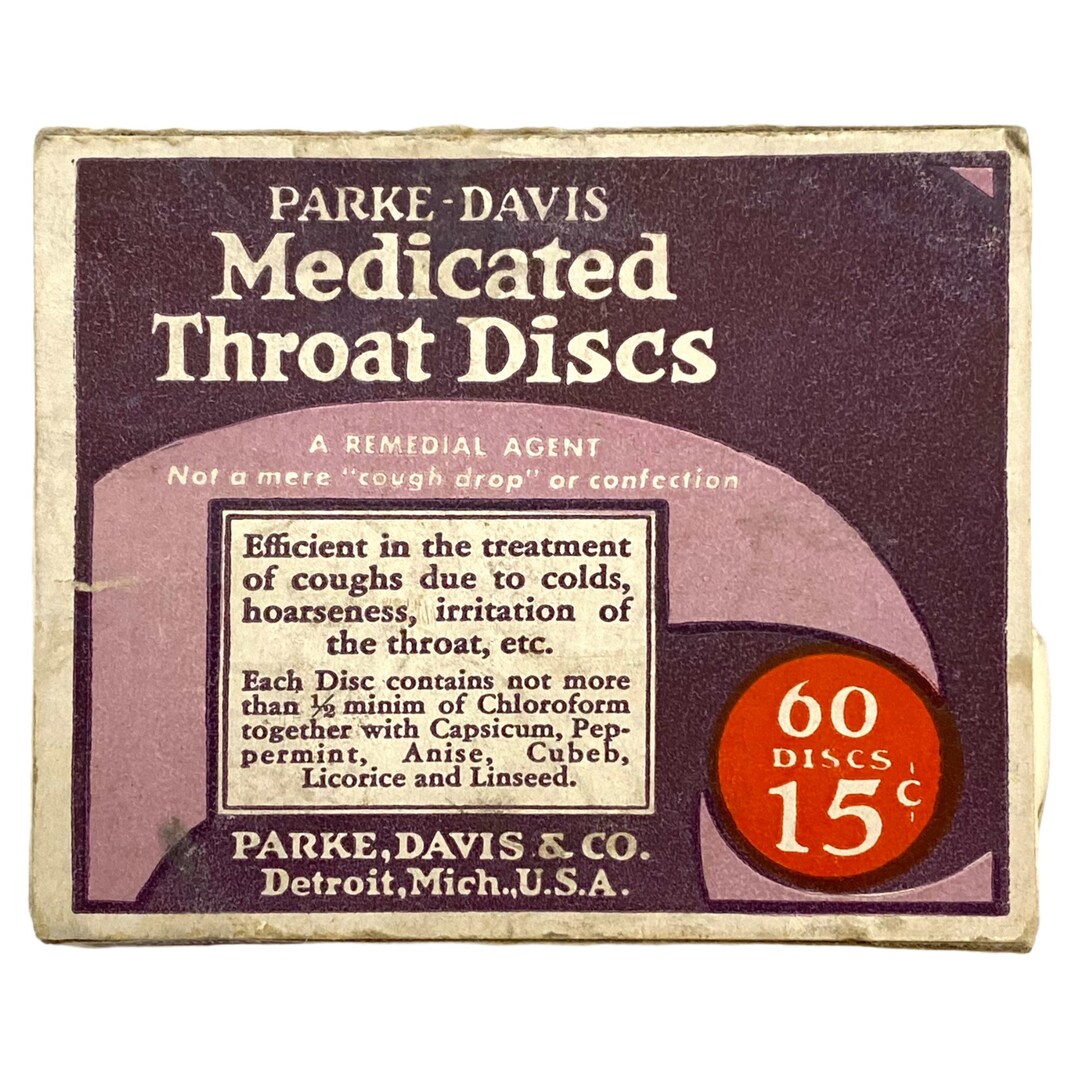 1970s Medicine Chloroform Advertising Box Only Vintage Park Davis and ...