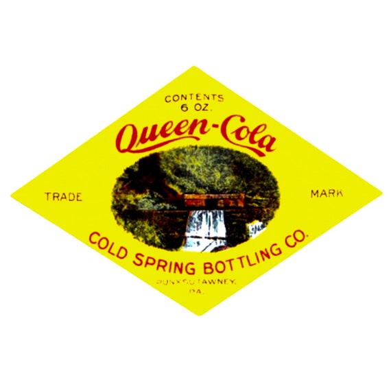 VTG Queen Cola Label Advertising Punxsutawney Pa. Cold Spring - Etsy