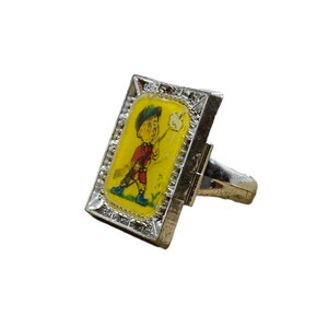 1960s Vari Vue Looney Tunes Elmer Fudd Flicker Ring Plastic Vintage ...