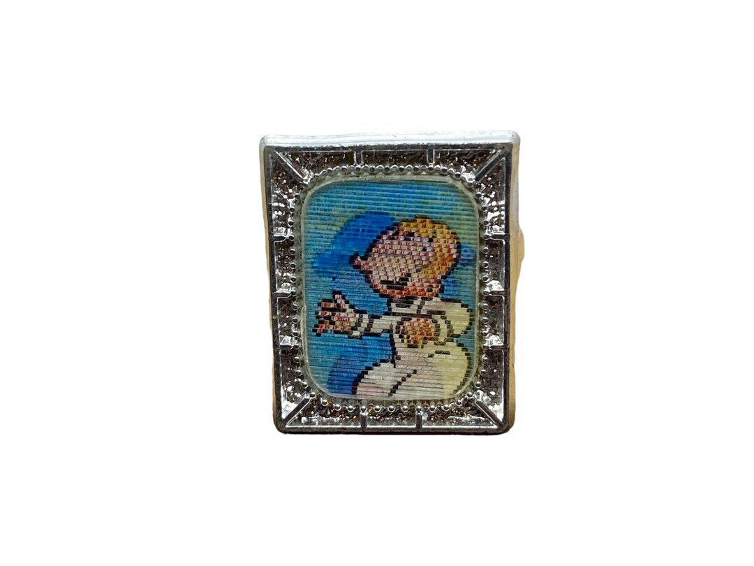 1960s Vari Vue Popeye/sweet Pea Flicker Tilt Ring Comic Strip Cartoon ...