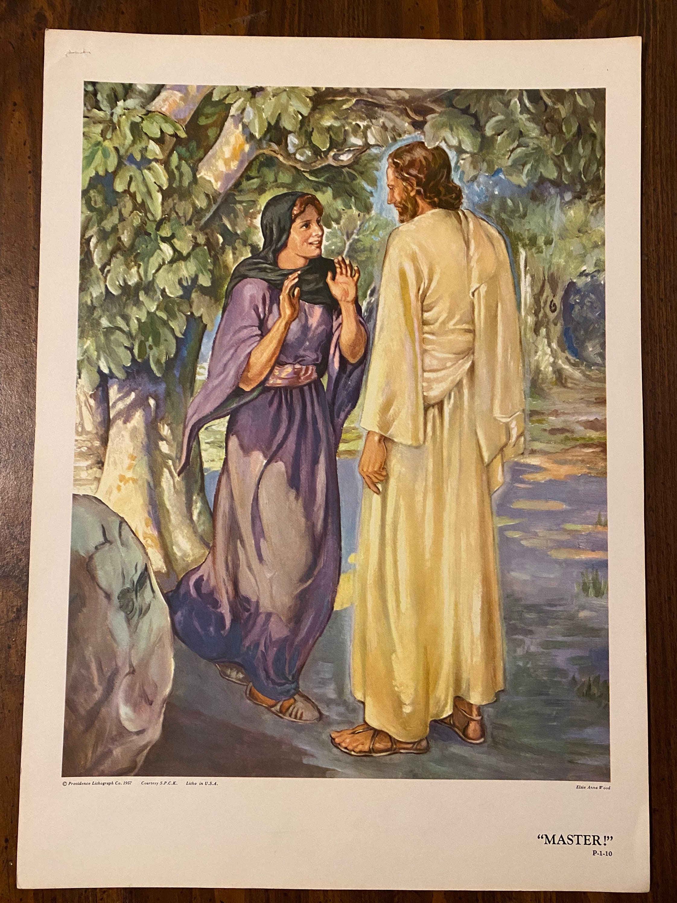 1950s Providence Lithograph Co Religious Poster Vintage Jesus - Etsy
