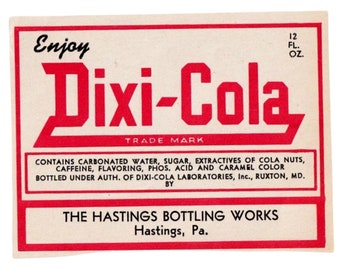 Dixie Cola Sign - Etsy