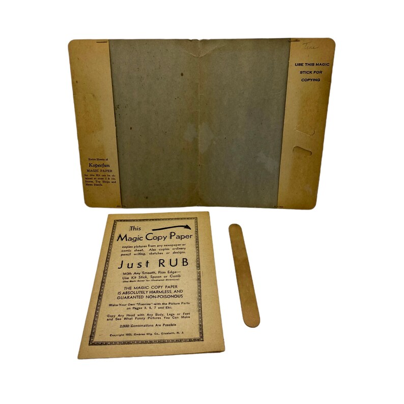 1935 Kopeefun Magic Copy Paper Kit Embree Mfg Co Elizabeth New - Etsy