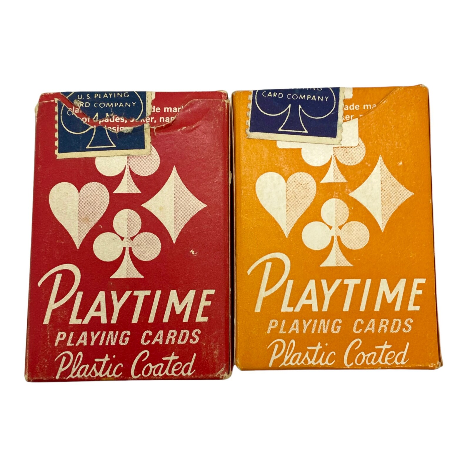 2 Decks Playtime Playing Cards in Box Game Vintage Miniature - Etsy