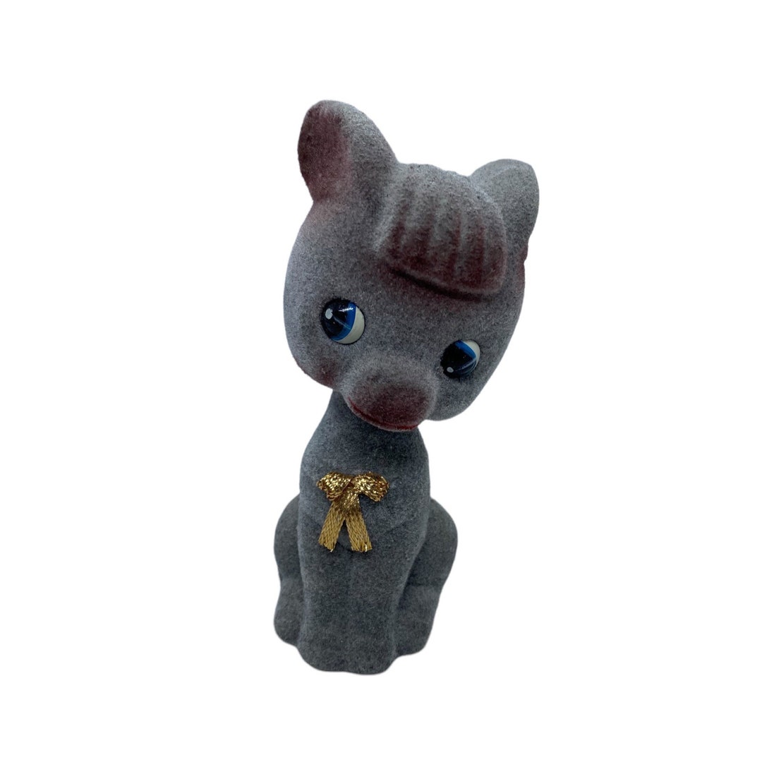 Retro 1960s Flocked Donkey Bobblehead: Vintage Nodder for Dashboard ...