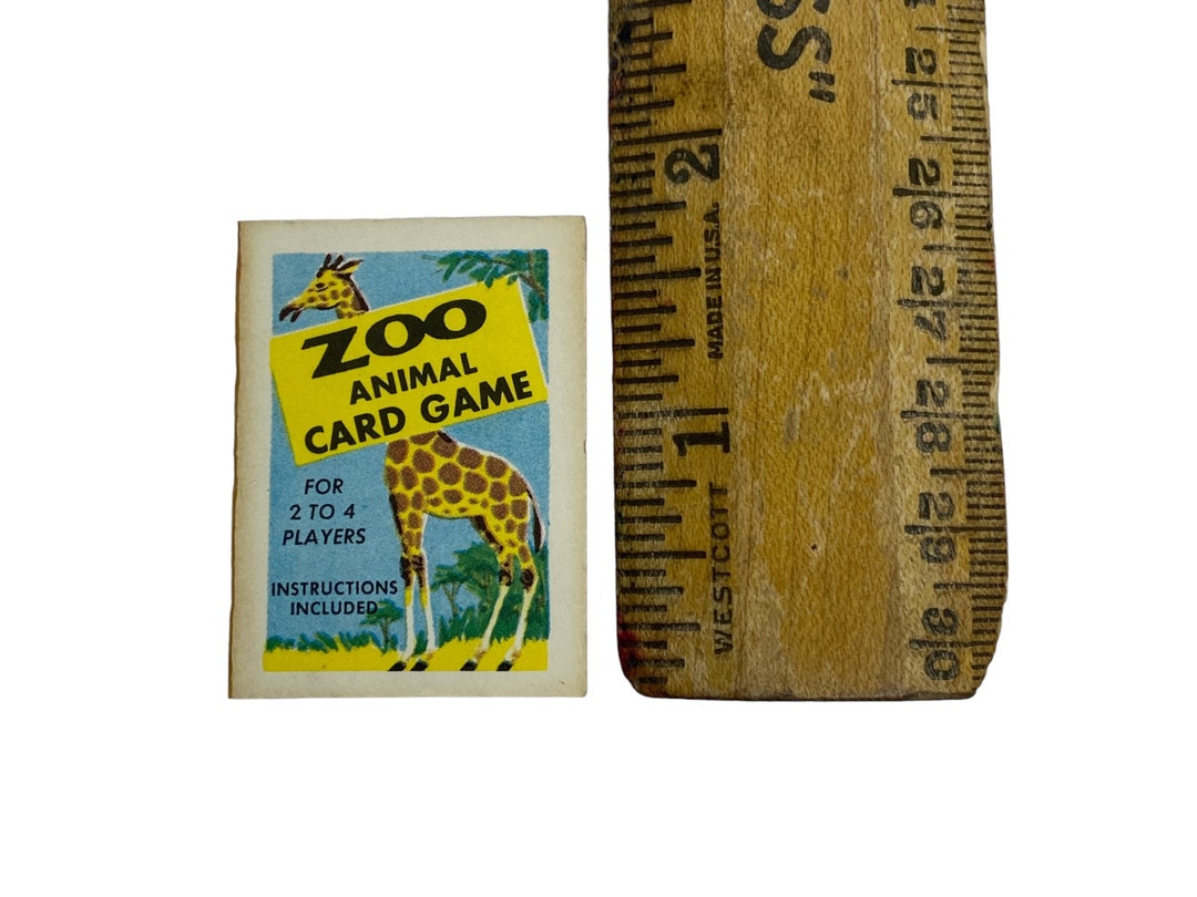 1966 Cracker Jack Book Zoo Animal Card Game Miniature Vintage Toy Prize ...