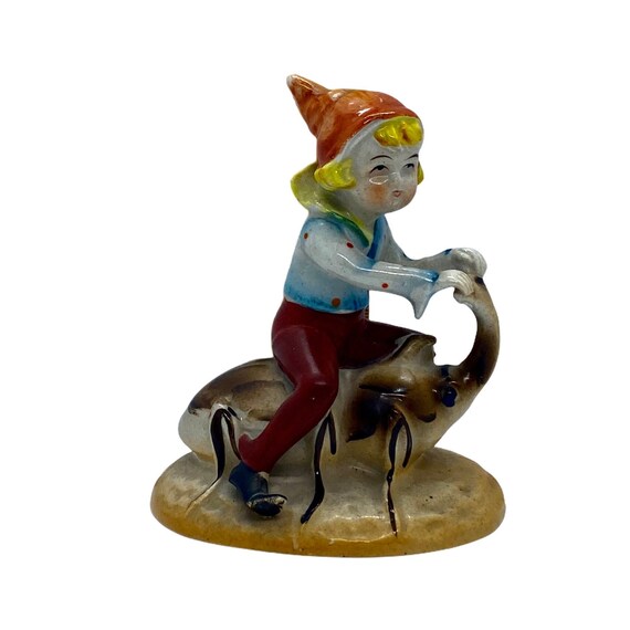 1940s Pixie Brownie Riding a Beetle Insect Bug Rare Made in | Etsy