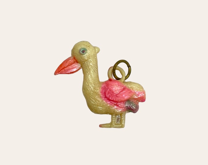 1940s Cracker Jack Celluloid Pelican Charm Bird Prize Gumball Toy Heron ...