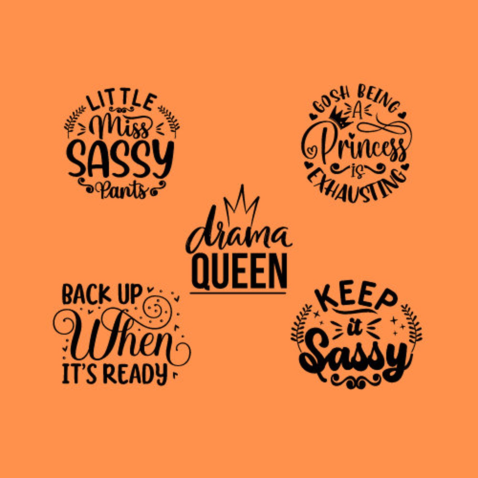 Sassy Quotes Svg Bundle Svg Inspirational Funny Positive Quote