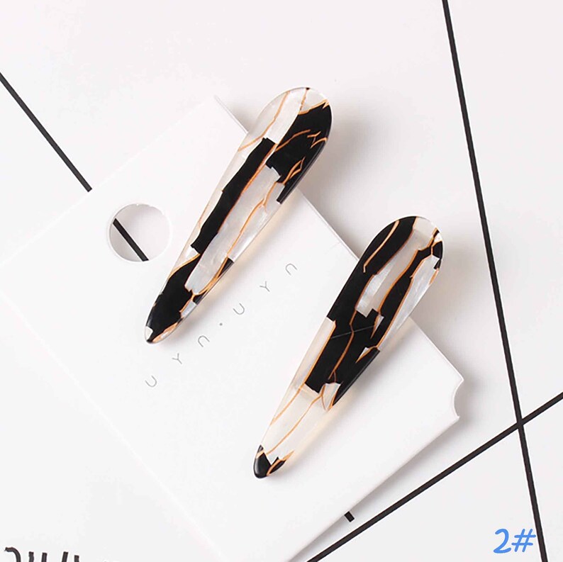 Fashion Simple Leopard Hairpin Acrylic Hairpin Light/dark - Etsy