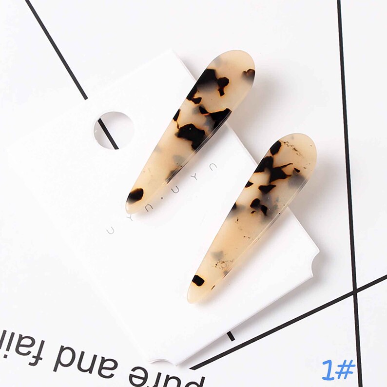 Fashion Simple Leopard Hairpin Acrylic Hairpin Light/dark - Etsy