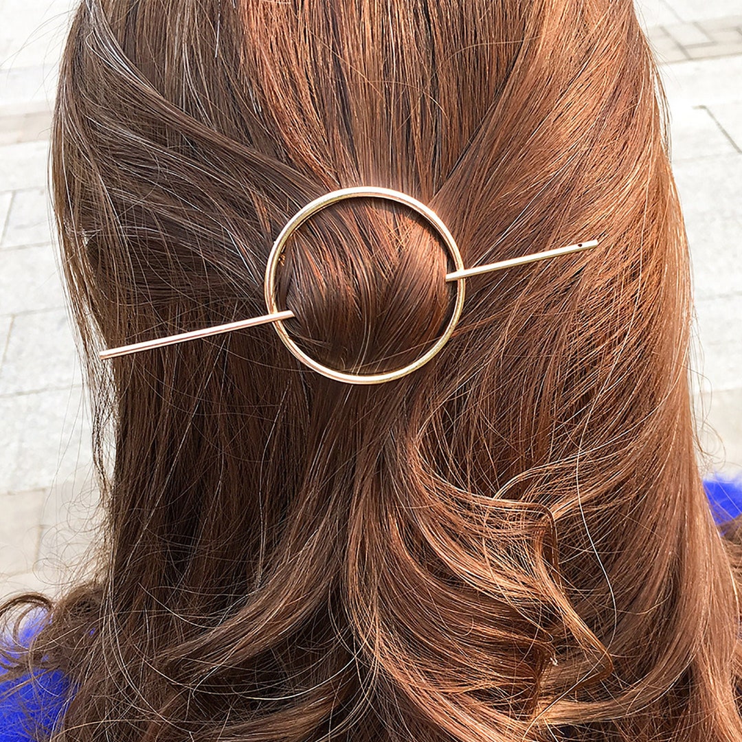Retro Hair Clasp Half-blinking Hair Clip Geometric Circle - Etsy