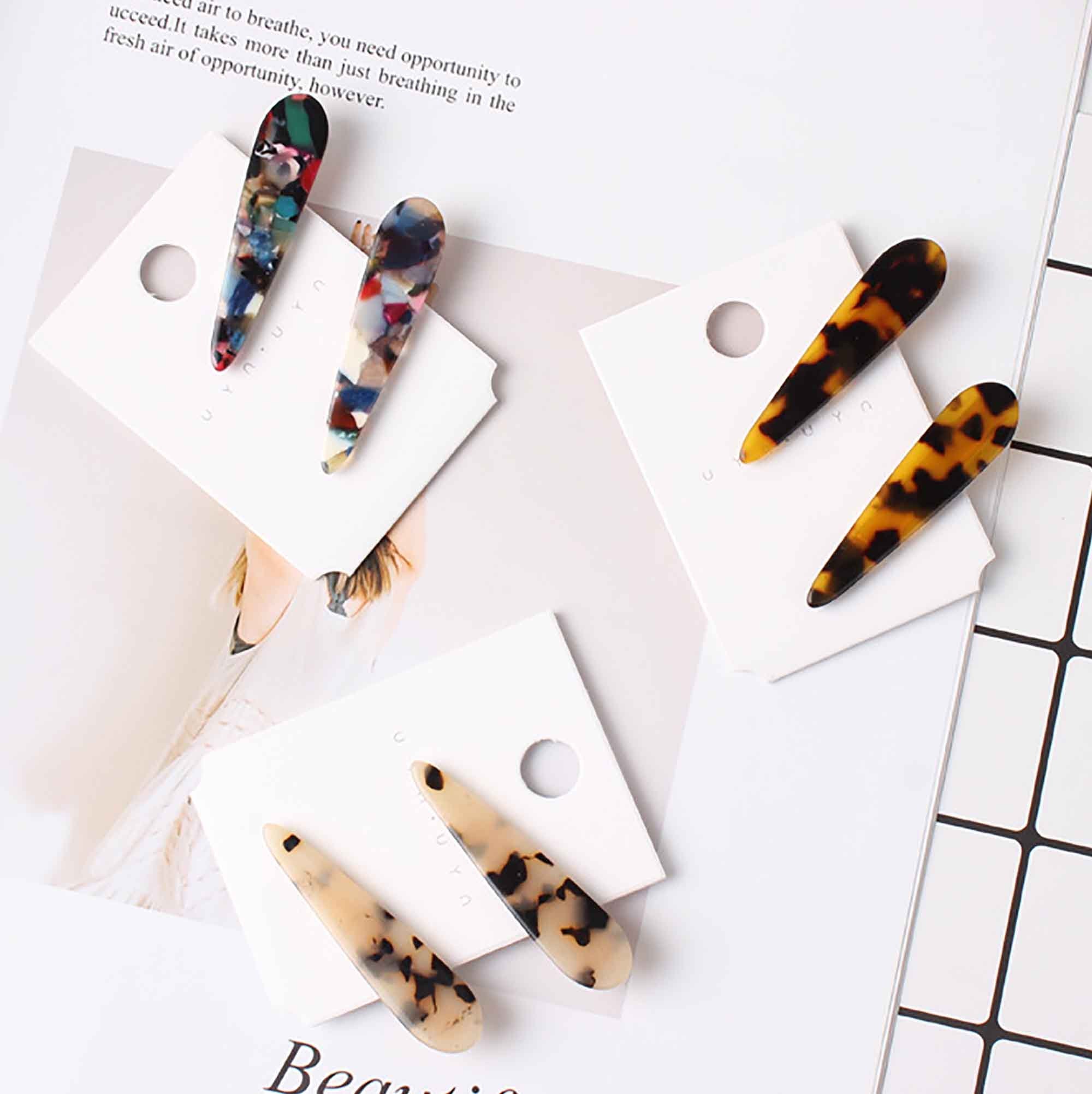 Fashion Simple Leopard Hairpin Acrylic Hairpin Light/dark - Etsy