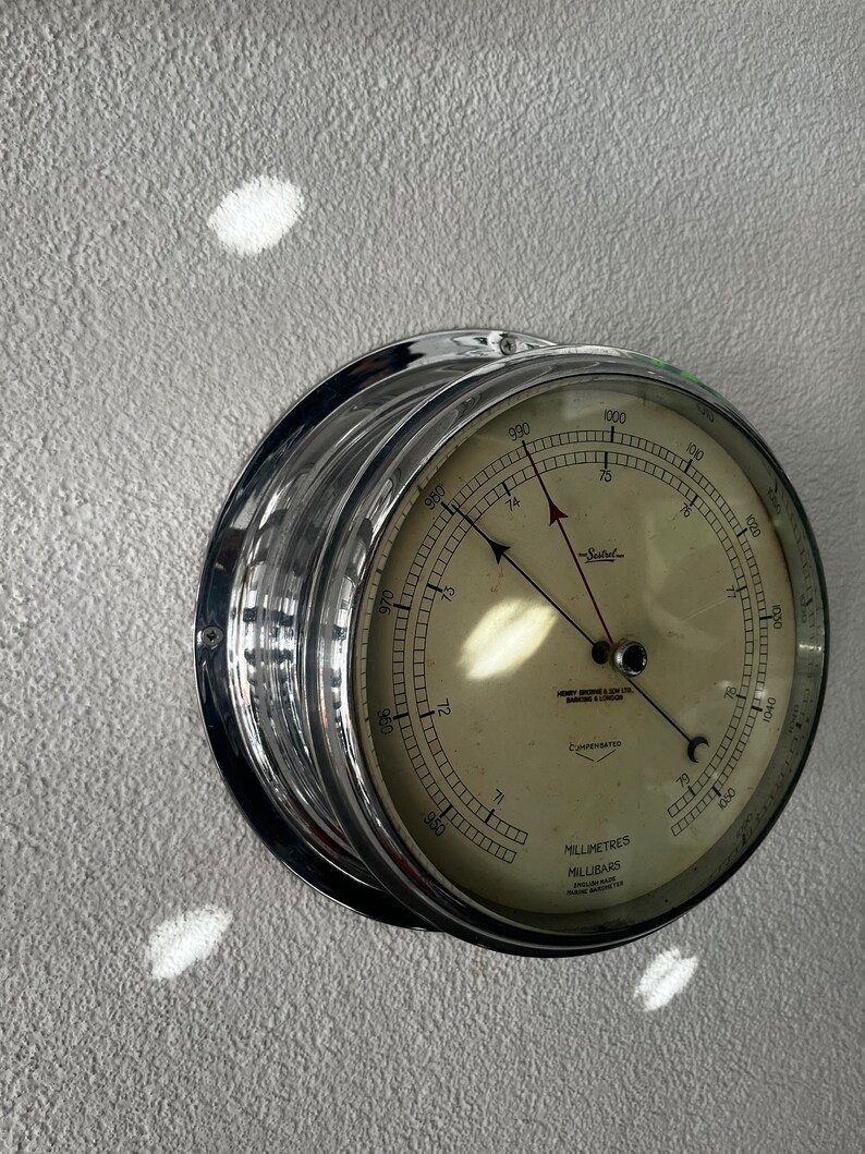Sestrel Marine Aneroid Barometer Signed henry Browne & Son Ltd, Barking ...