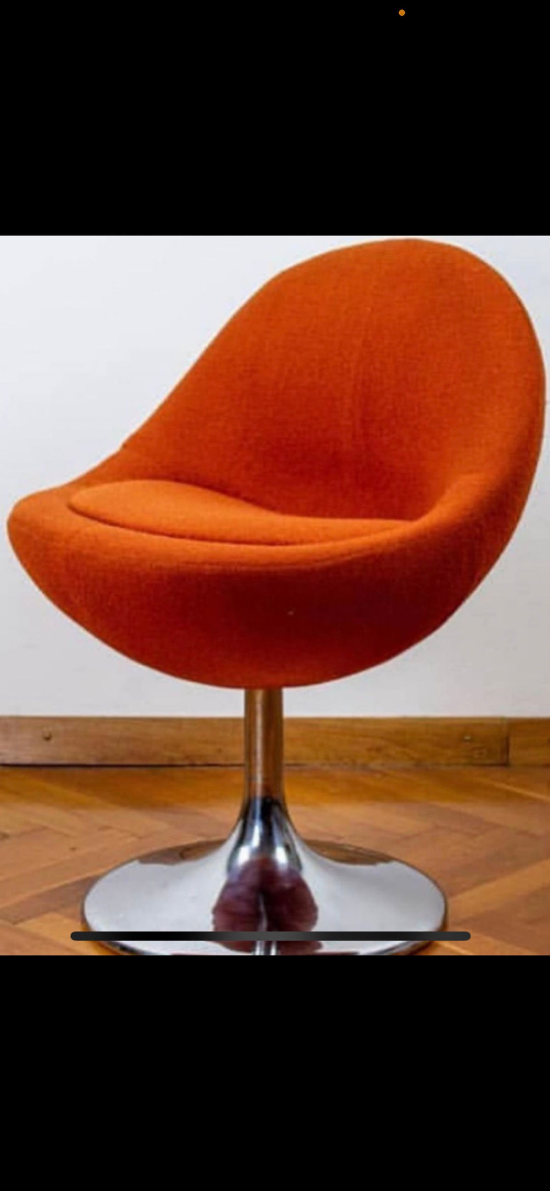 Space Age Orange Cocktail Chair Designed by Borje Johanson, Venus Model ...