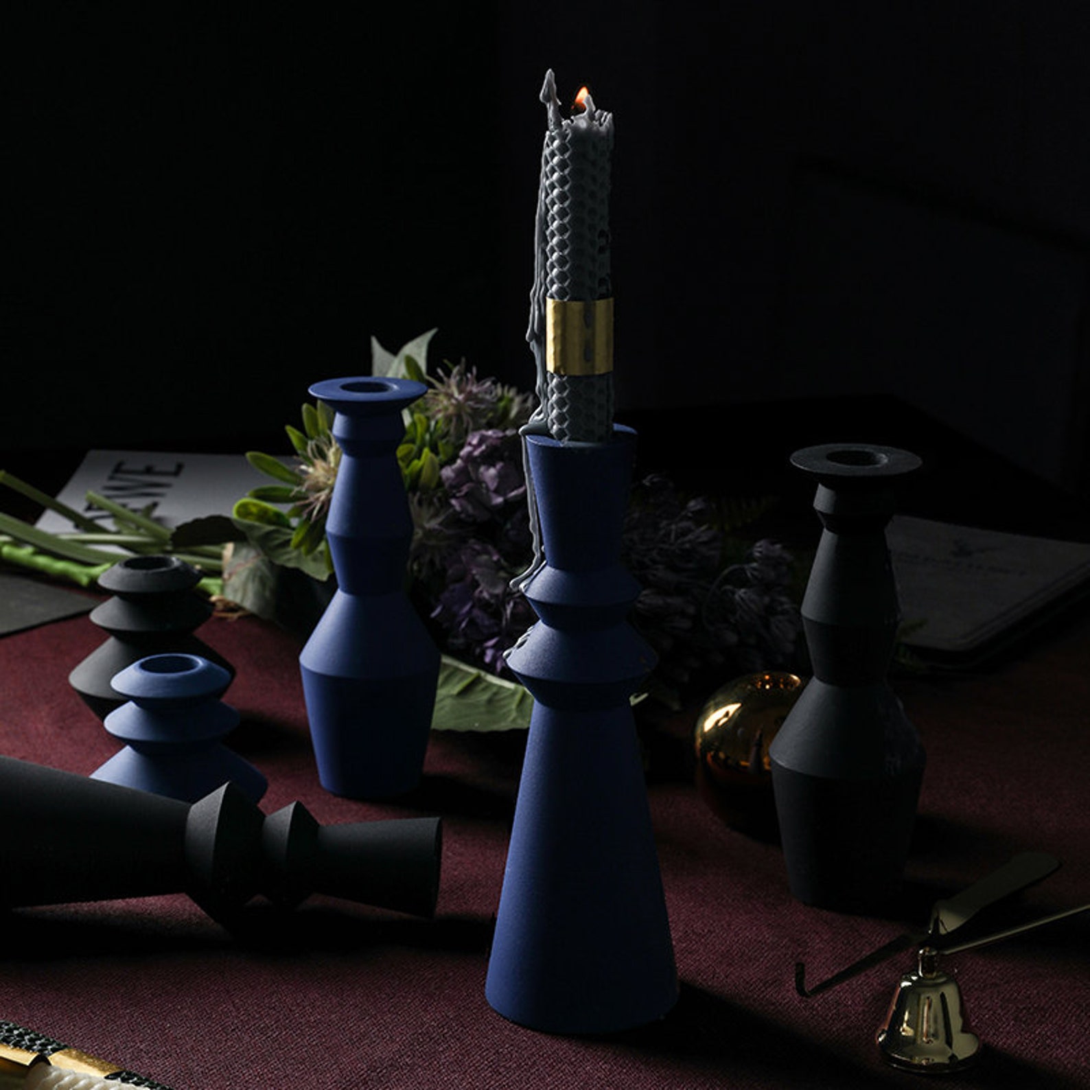 Hand Pinch Modern Candlestick/ Handmade Ceramic Candlestick/ - Etsy