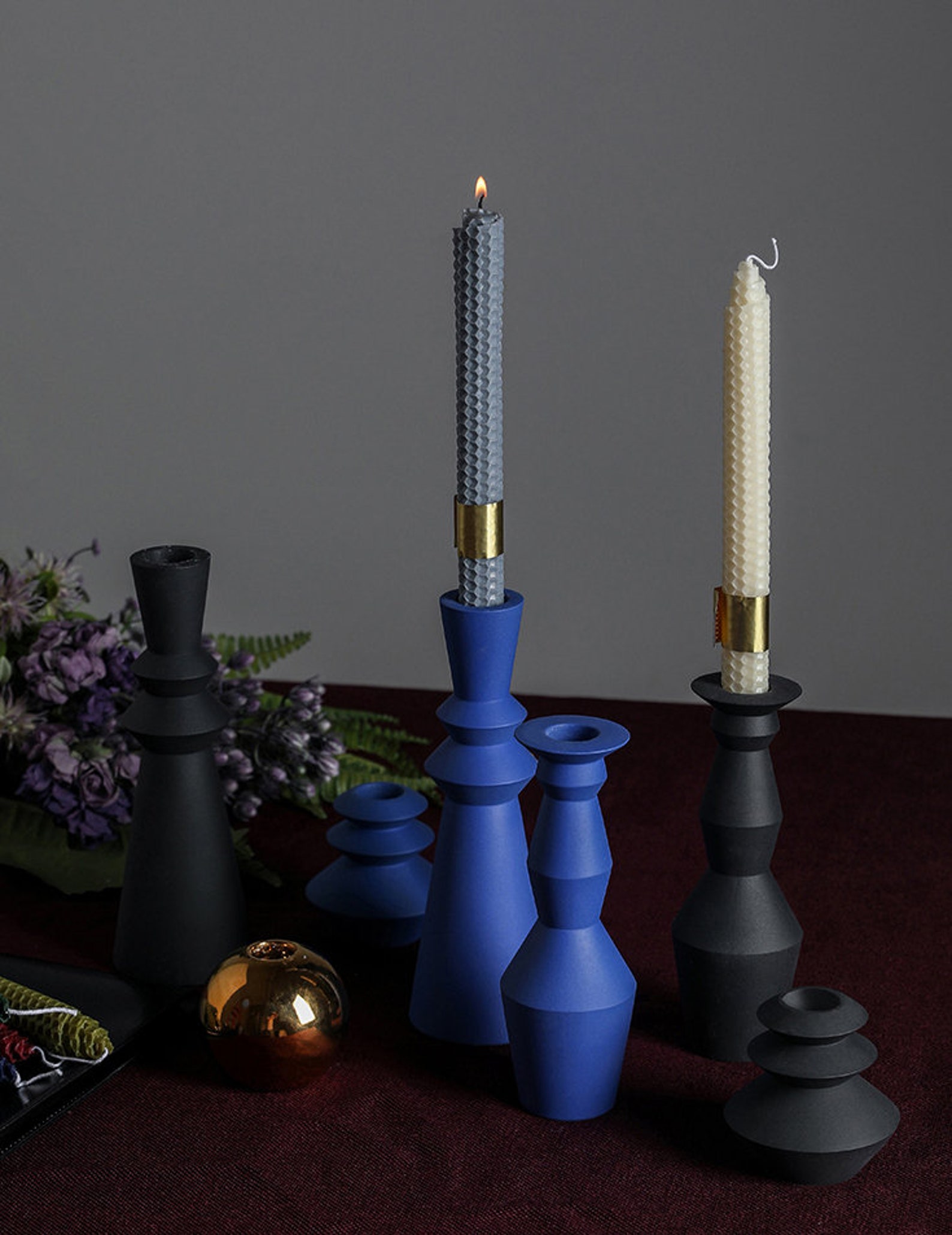 Hand Pinch Modern Candlestick/ Handmade Ceramic Candlestick/ - Etsy