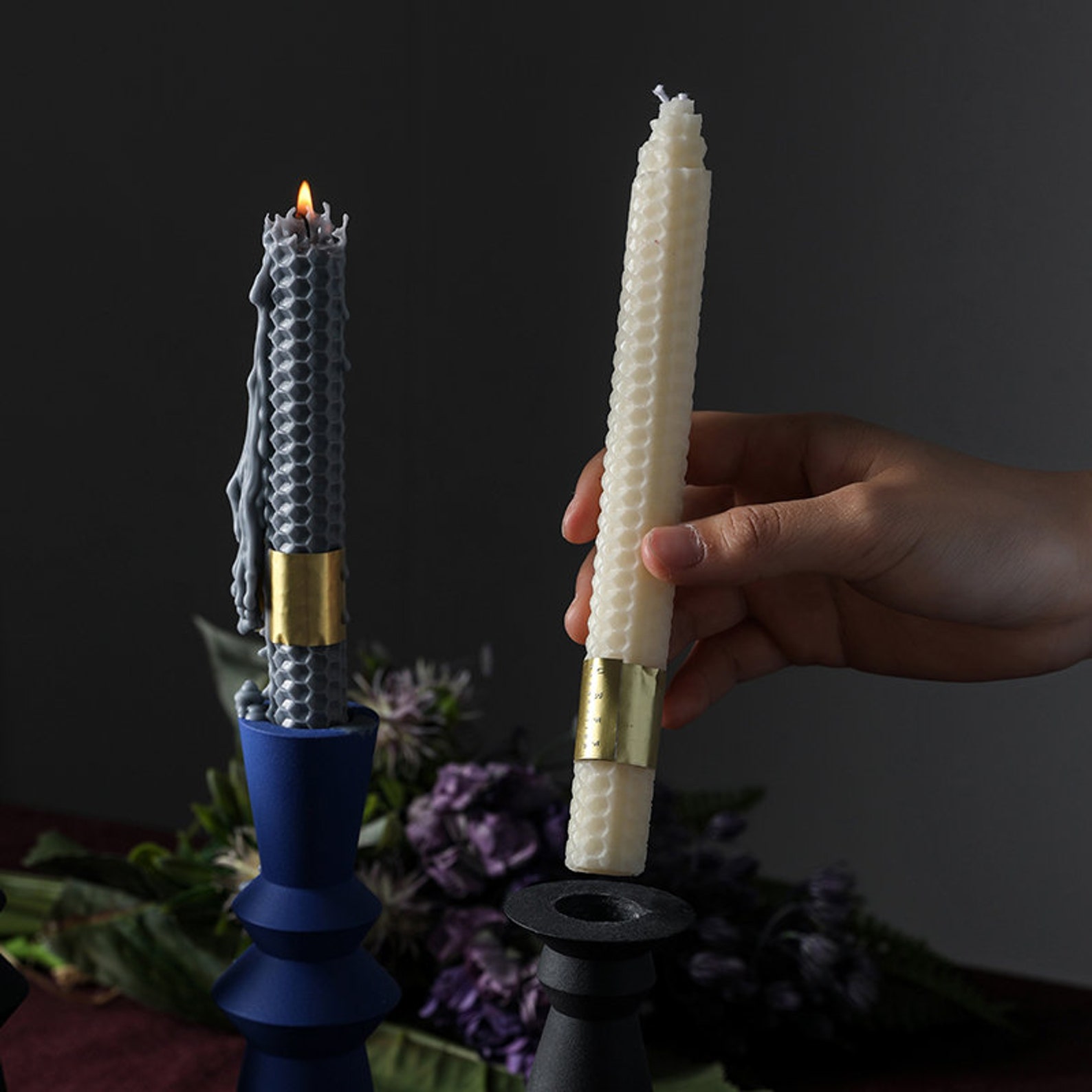 Hand Pinch Modern Candlestick/ Handmade Ceramic Candlestick/ - Etsy