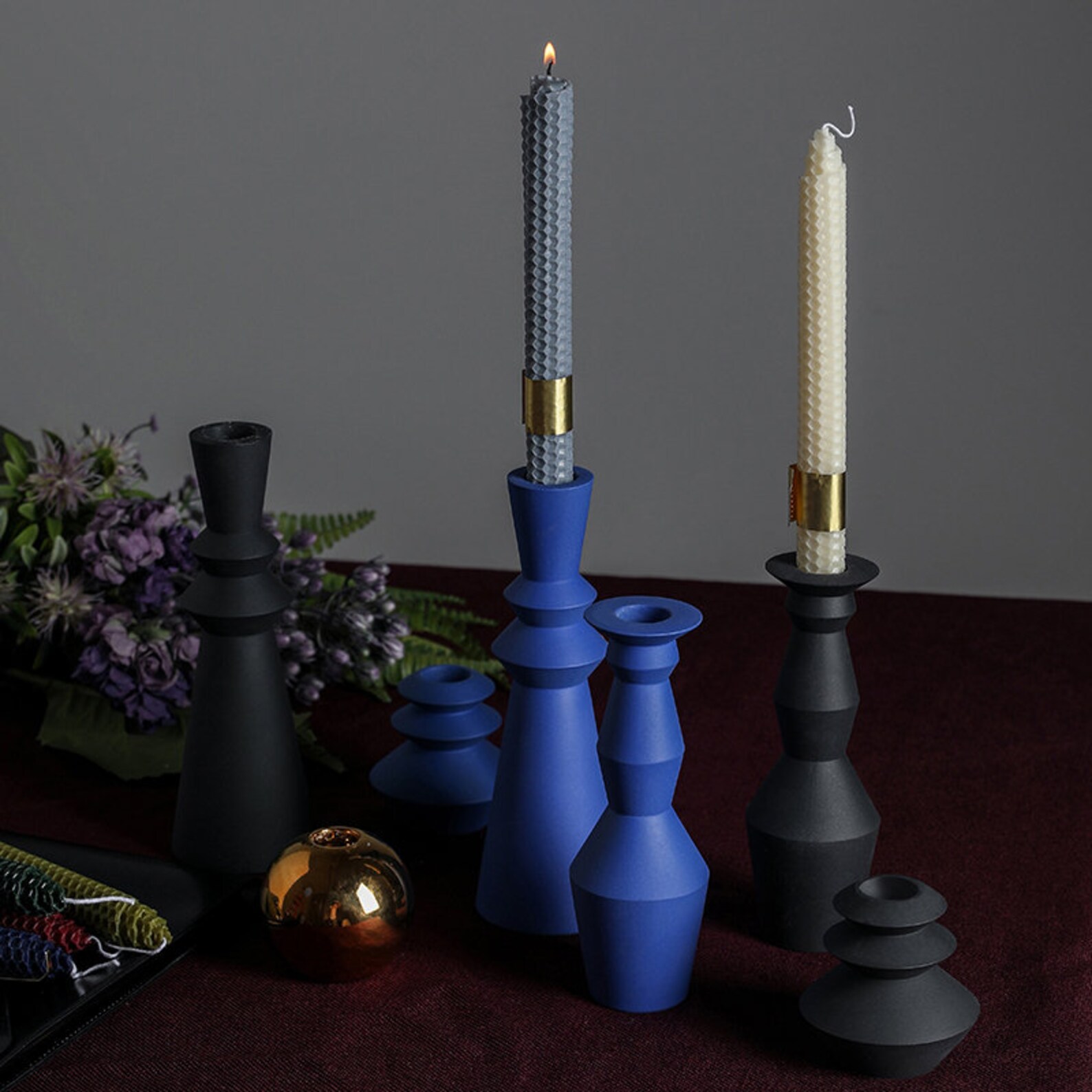 Hand pinch modern Candlestick/ Handmade Ceramic Candlestick/ | Etsy