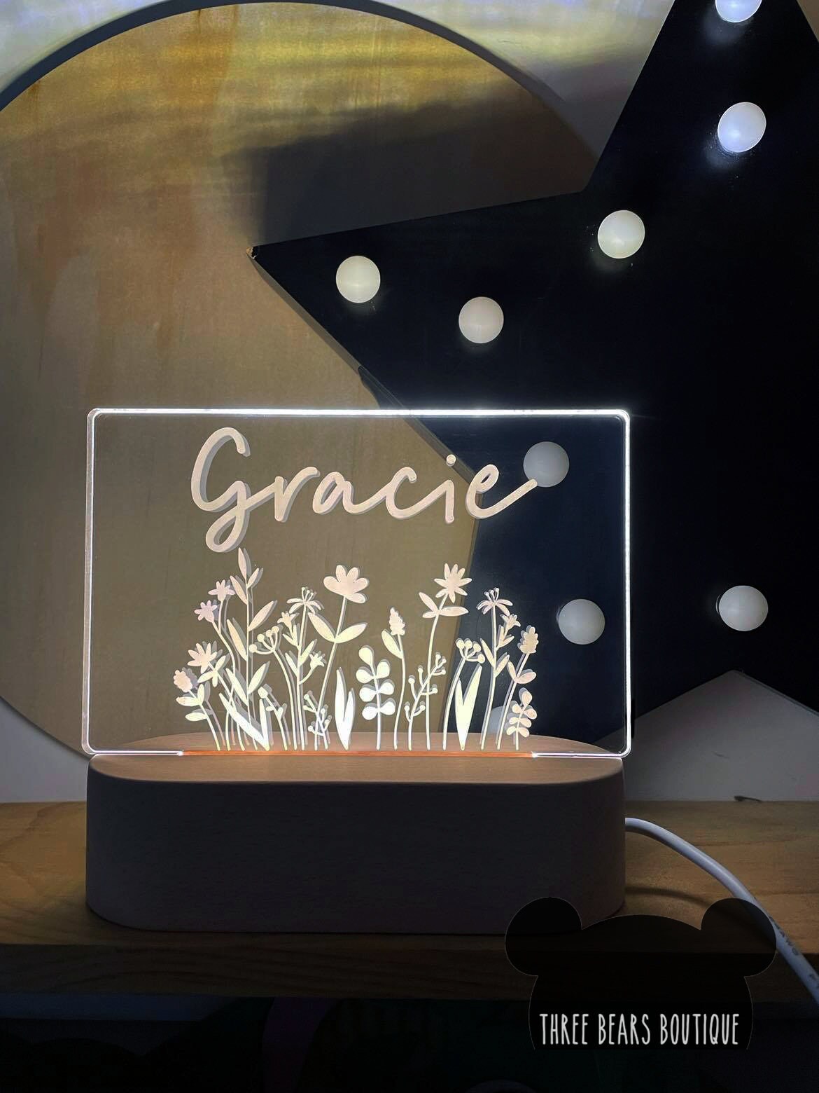 Personalised LED Night Light Custom Light Personalised Gift - Etsy ...