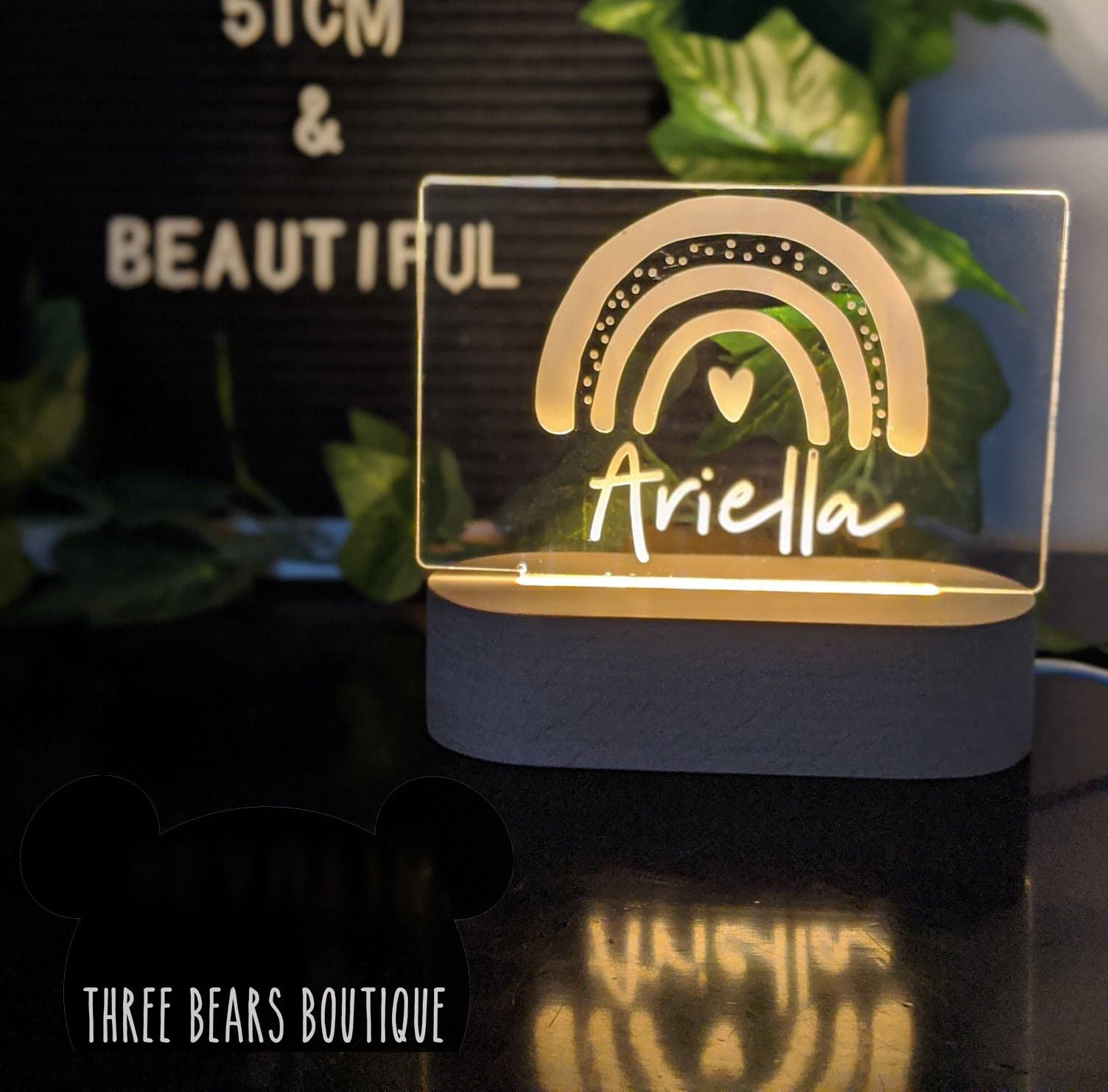 Personalised LED Night Light Custom Light Personalised Gift | Etsy