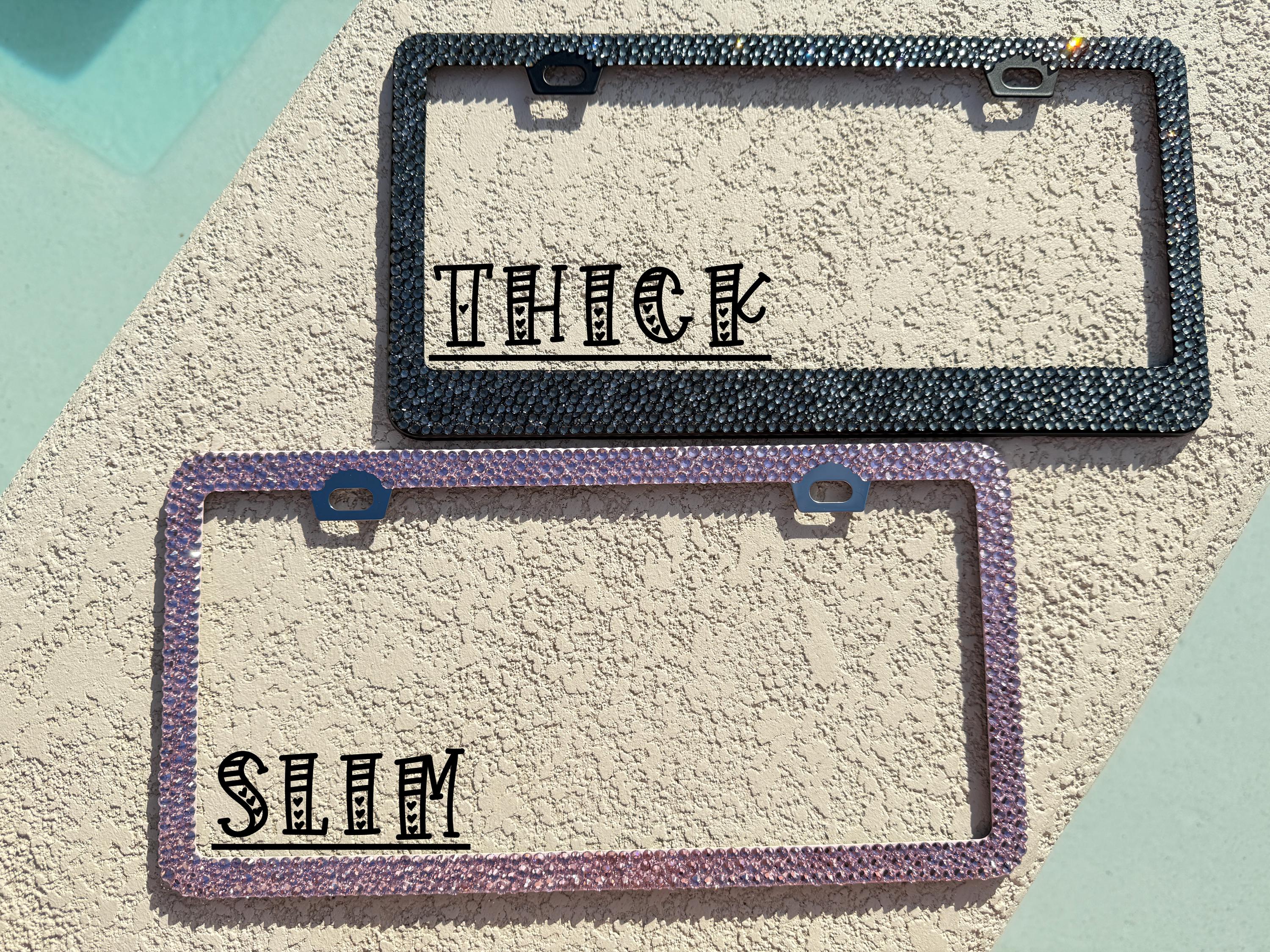 Gorgeous Blinged Out *slim* and *thick* License Plate Frame(s) Hardware ...