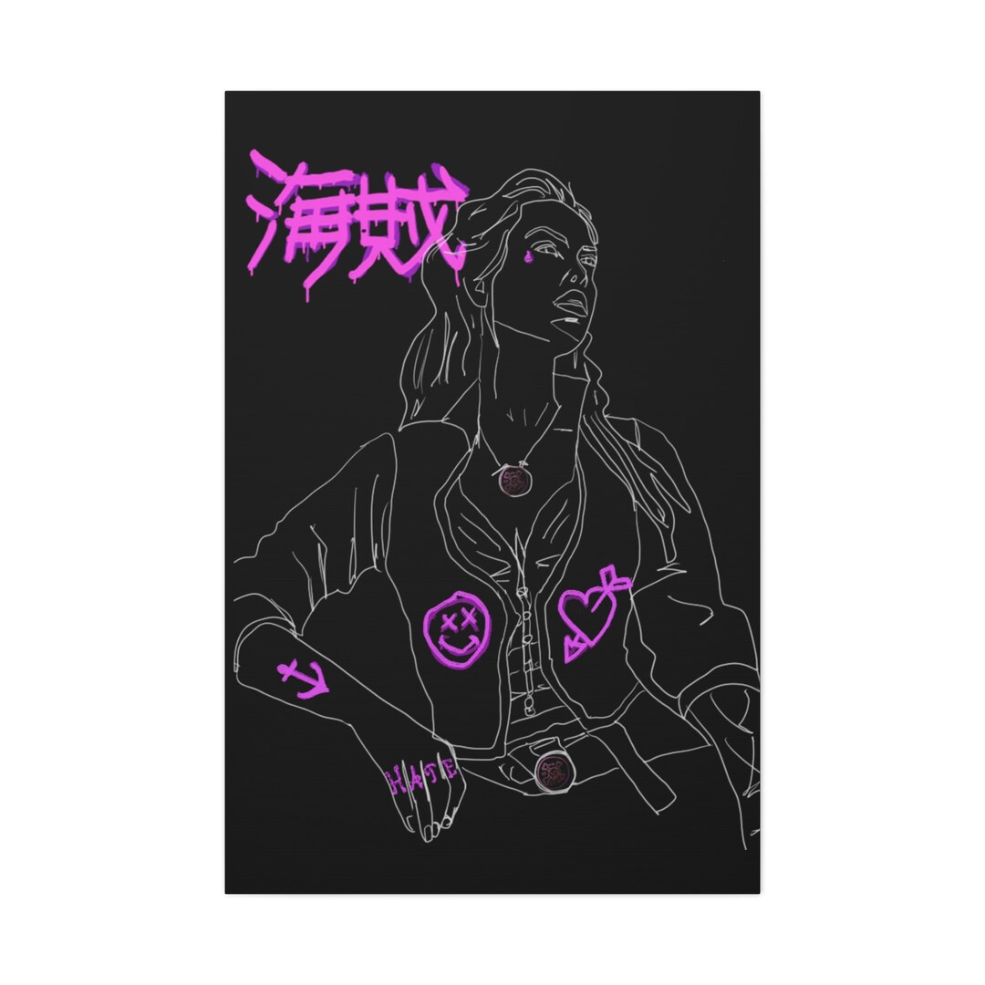 Kabuzu She Pirate Graffiti Japanese Matte Canvas, Stretched, 1.25 - Etsy