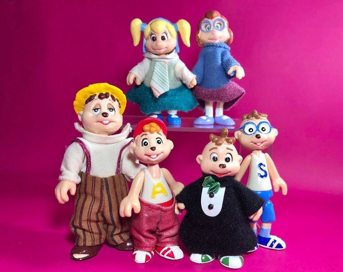 Vintage Alvin and the Chipmunks Plush Toys Theodore and Alvin Stuffed ...