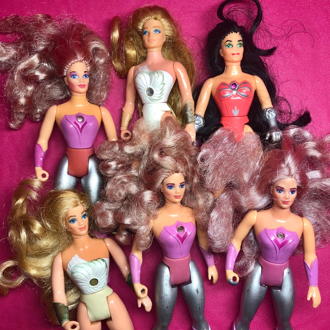Vintage She-ra Figures Lot of 6 - TLC CONDITION - Glimmer, Catra - 80s ...