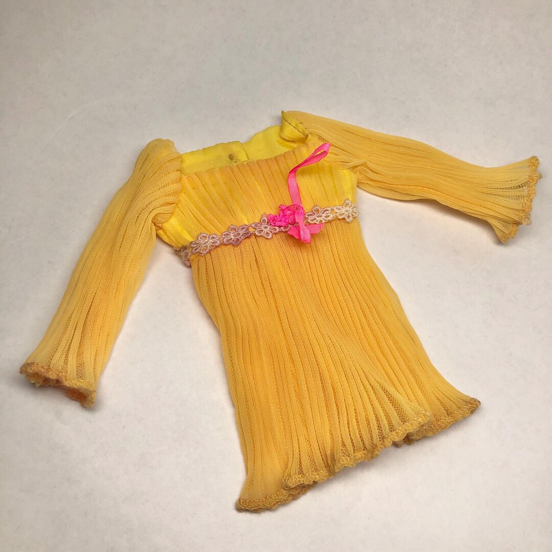 1970 Barbie LEMON KICK #1465 Yellow Organza Top - 70s Mattel - Vintage ...
