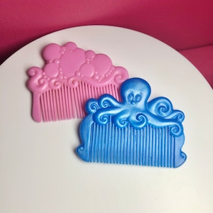 80s Sea Wees Doll Combs - Pink Bubbles or Blue Octopus - Kenner ...