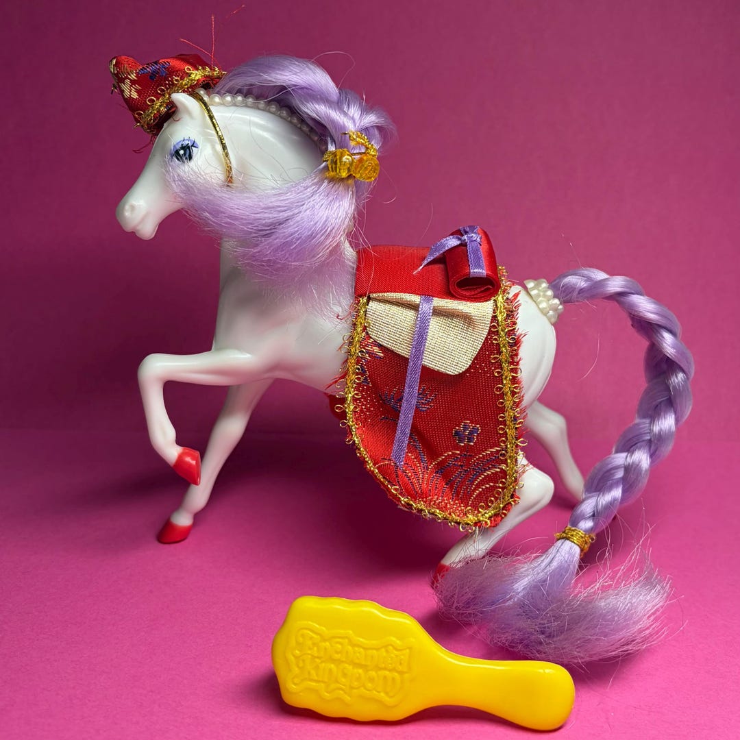 Vintage Enchanted Kingdom MIKADO Horse With Accessories - 80s Marchon ...