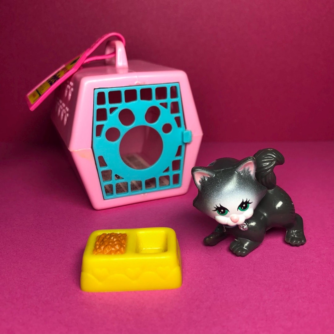 1993 Littlest Pet Shop Playful Kitten & Snuggly Crate Playset 90s ...