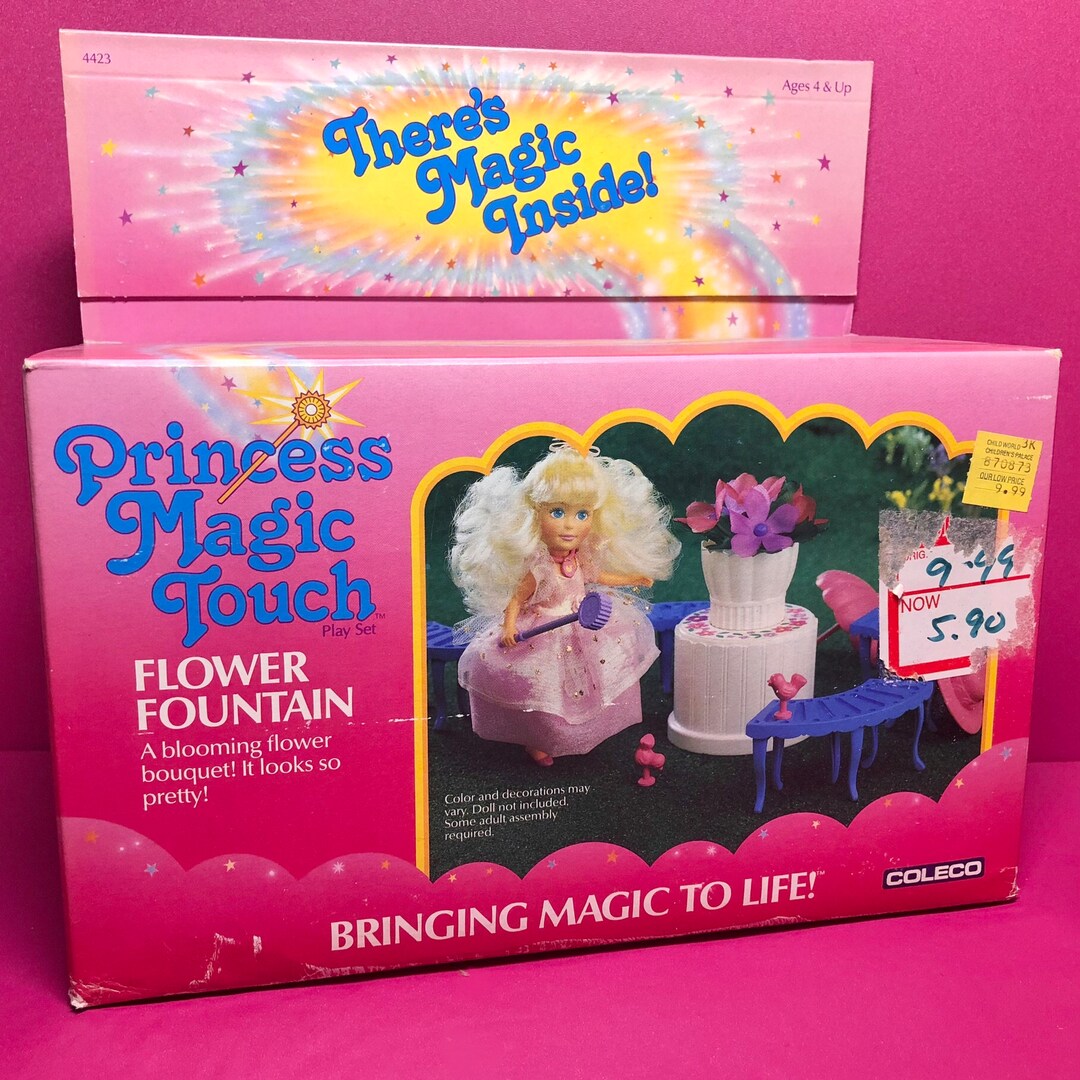 80s Princess Magic Touch Doll FLOWER FOUNTAIN Playset - Sealed - NRFB ...