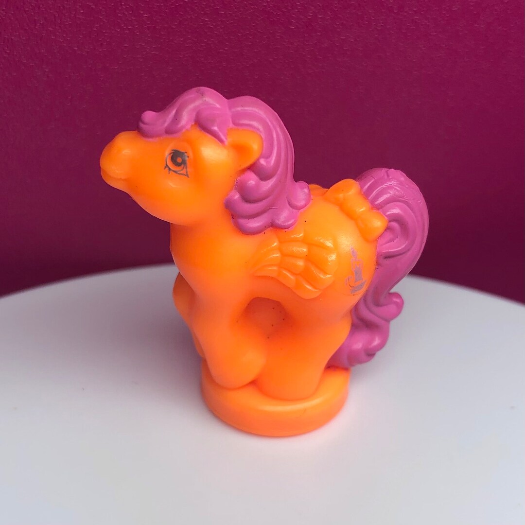 G1 My Little Pony PETITE PONY Little Flitter Pony - Orange / Pink -from ...