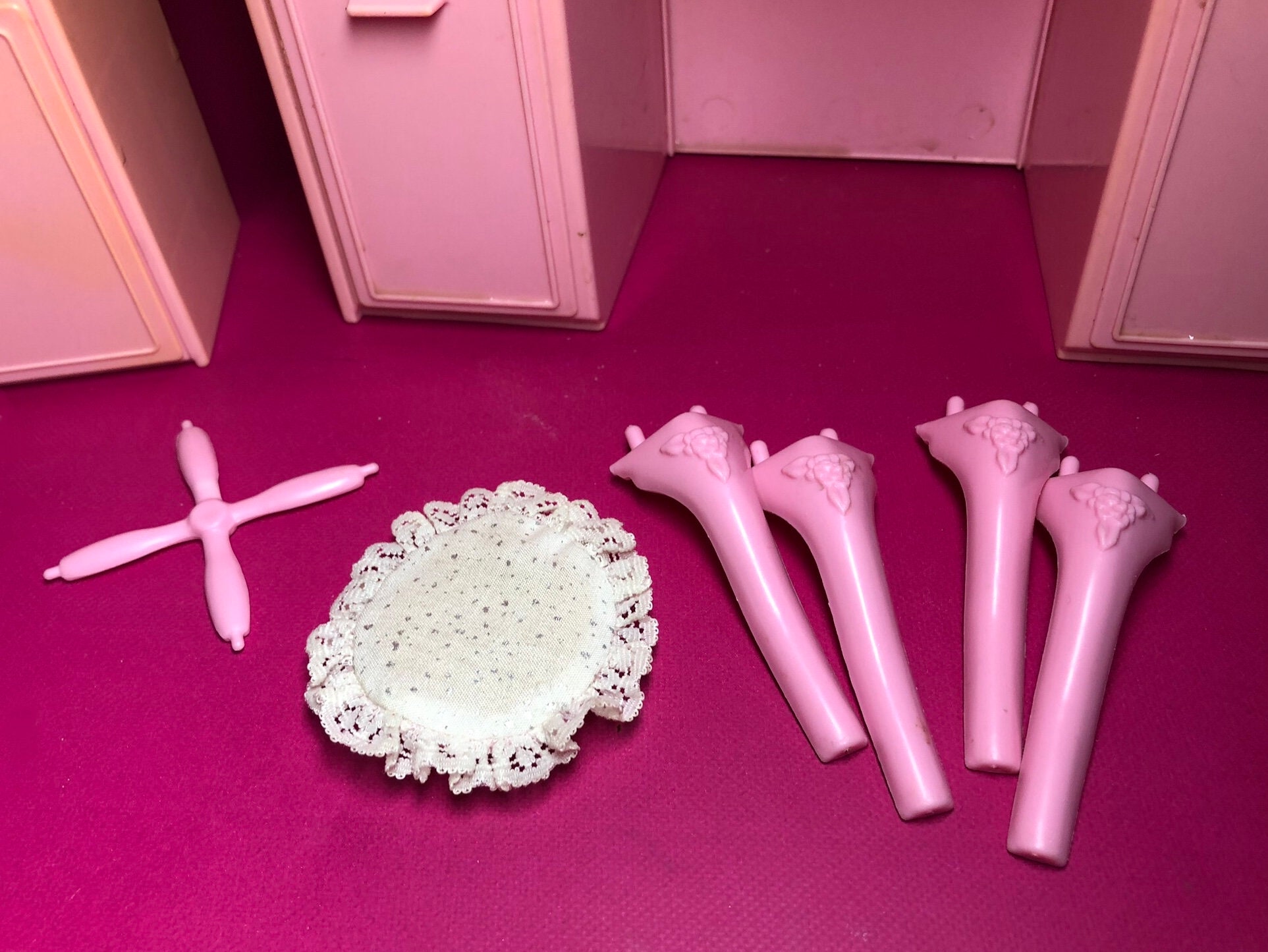 1987 Barbie SWEET ROSES Vanity & Nighstand Playset Furniture - Etsy