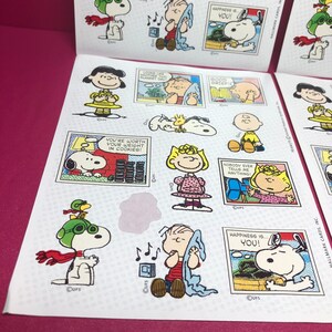 Vintage SNOOPY Sticker Sheets Lot of 4 Peanuts Charlie Brown, Lucy ...